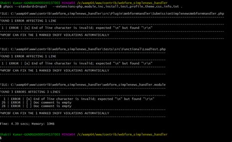 Minor Code Sniffer Issue 3117090 Drupal Org