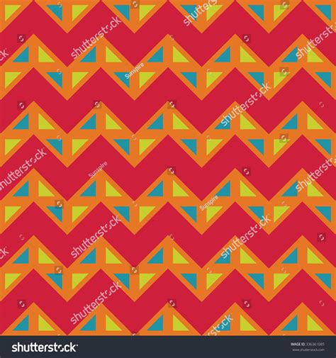 Vector Modern Seamless Colorful Geometry Chevron Stock Vector Royalty Free 336361085