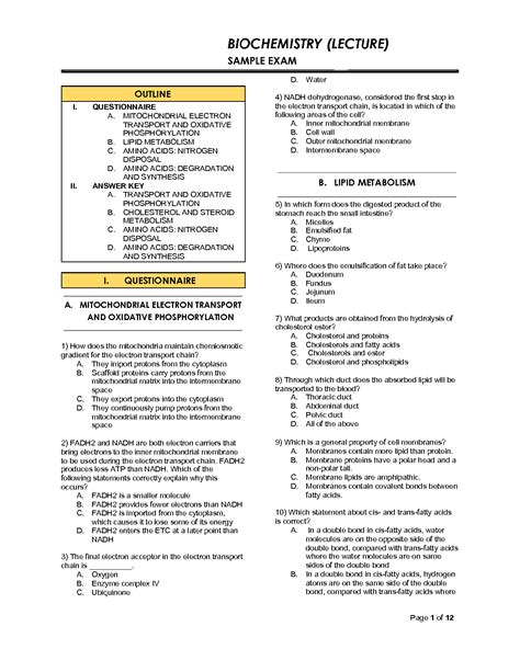 SOLUTION Biochemistry Practice Test Studypool