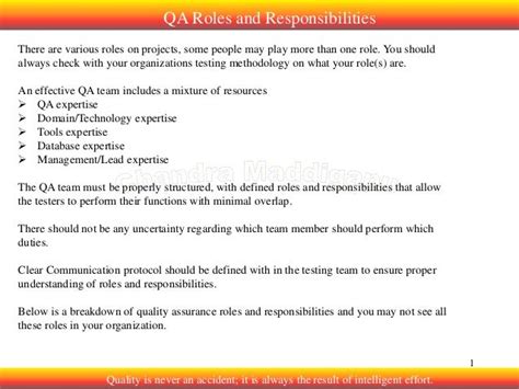 2 softare qa roles and responsibilities