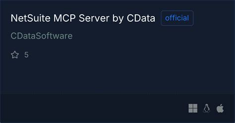 NetSuite MCP Server By CData Glama NetSuite MCP Server By CData Glama