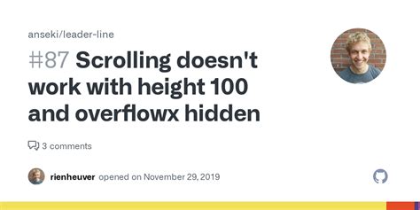 Scrolling Doesnt Work With Height 100 And Overflowx Hidden · Issue 87 · Ansekileader Line