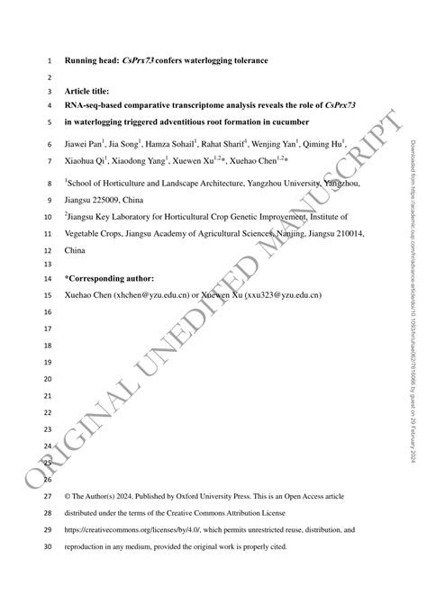 Pdf Rna Seq Based Comparative Transcriptome Analysis Reveals The Role