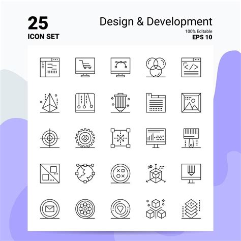 25 Design Development Icon Set 100 Editable Eps 10 Files Business Logo