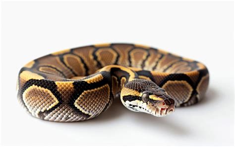 Premium Photo The Elegance Of Ball Pythons On White Background