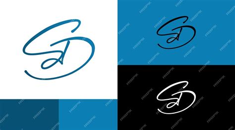 Premium Vector Handwriten Sd Monogram Logo Design Concept