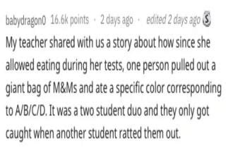 22 People Talk About Their Best Test Cheating Strategy Funny Gallery EBaum S World