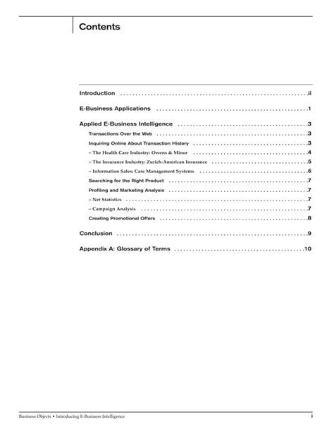 Business Objects Introducing E Business Intelligence Pdf