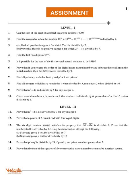 Level 6 Assignment 7 Congruence 2 Final Pdf Numbers Prime Number