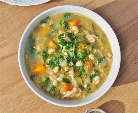 Barley Chicken Hearty Slow Cooker Chicken Barley Soup Recipe A Red