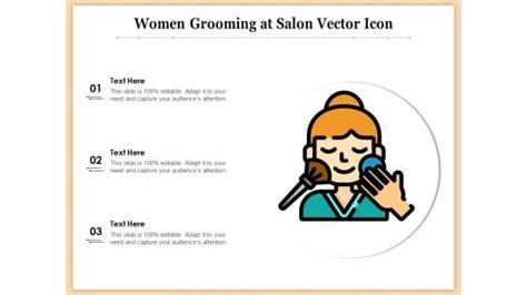 Women Grooming At Salon Vector Icon Powerpoint Templates Slides And Graphics