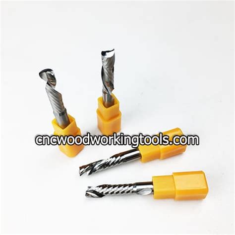 Carbide Single Flute Compression Spiral Router Bits For Melamine RicoCNC CNC Woodworking Tools