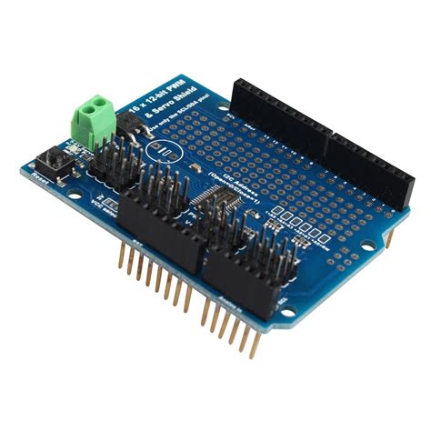 modulo servo shield arduino compatible 16 canales pwm 12bits ⋆ starware