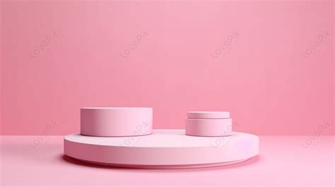 3d 렌더링 제품 디스플레이 및 전시 플랫폼을 위한 받침대가 있는 우아한 핑크색 방 3d 침대 배경 제품 디스플레이 배경 우아 배경 이미지 Hd 3d 침대 제품