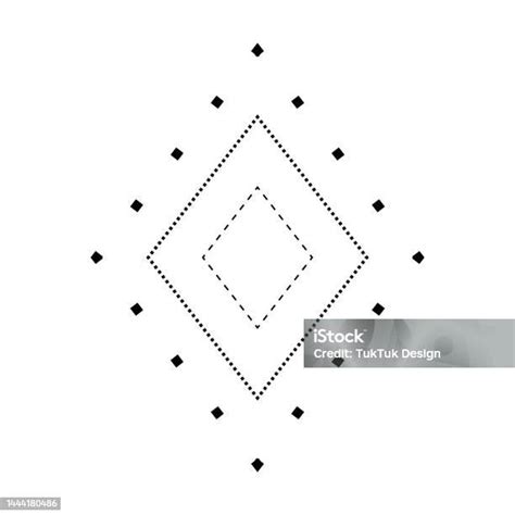 추적 마름모 모양 기호 유치원 유치원 및 몬테소리 어린이 사전 작성 그리기 및 절단 연습 활동을 위한 점선 및 점선 요소 0명에 대한 스톡 벡터 아트 및 기타 이미지