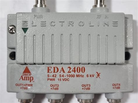 Electroline Eda 2400 4 Port Cable Tv Hdtv Signal Boosteramplifier