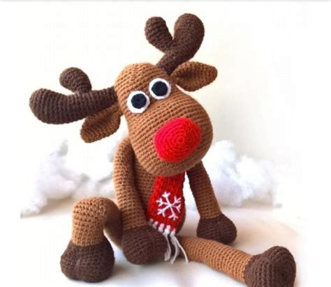 Олень Рудольф схема вязания крючком №28708