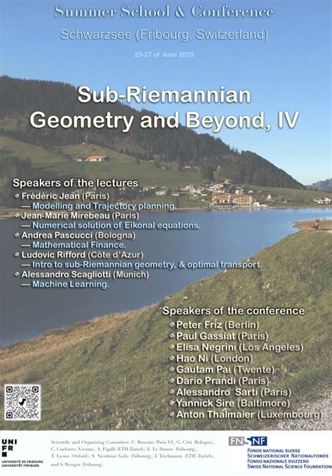 Sub Riemannian Geometry And Beyond Iv Schwarzsee Fribourg Switzerland Jawad Ali