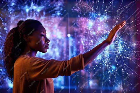 Premium Ai Image Empowered Female Data Scientist Analyzing And