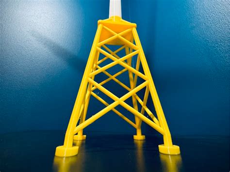 Offshore Wind Turbine Jacket Foundation Model By Norcot Makerworld Download Free 3d Models
