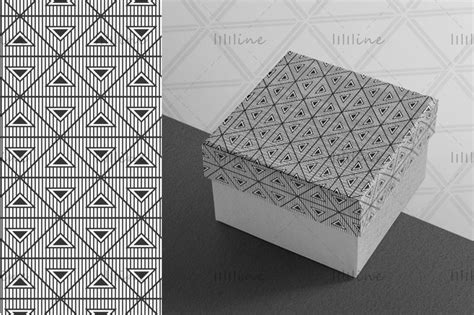 Seamless Geometric Triangles Vector Patterns