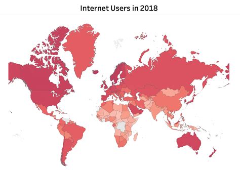 Rising Internet Usage Worldwide Since Information Visualization