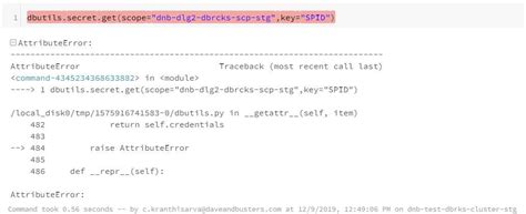 Python Attribute Error While Creating Scope To Access Azure Datalake Gen2 From Databricks