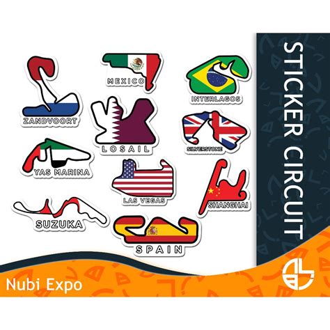 Jual 2 Sticker Circuit F1 Sticker Pack F1 Circuit Sticker Laptop