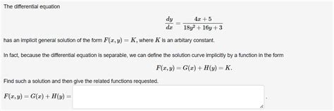 [solved] The Differential Equation Has An Implicit Genera