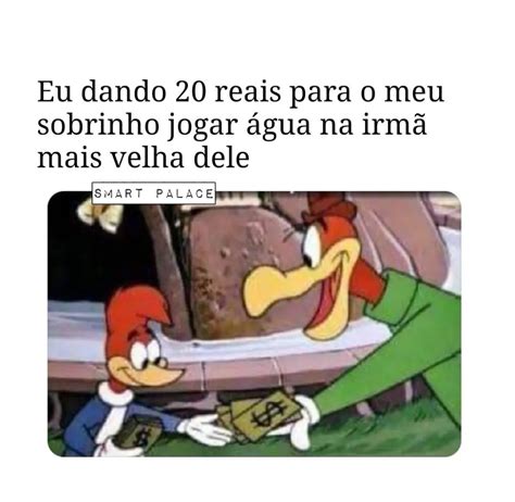 Eu Dando Reais Para O Meu Sobrinho Jogar Gua Na Irm Mais Velha Dele Memes