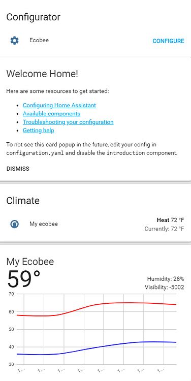 Ecobee Configurator Continues To Show Configuration Home Assistant