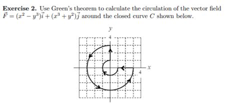 Solved Exercise Use Green S Theorem To Calculate The Chegg