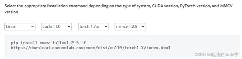 Mmcv的安装 Mmcv安装 麻油在code中的博客 Csdn博客