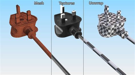 Type G Electric Plug Grounded Rigged 3d Model Turbosquid 2042314