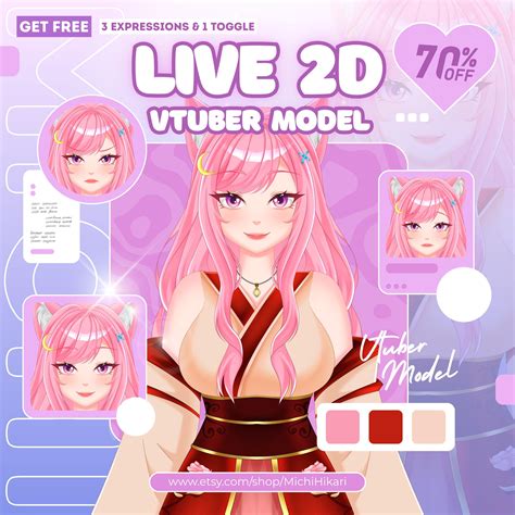 Custom Live2d Vtuber Model Character Design Rigging And Streaming