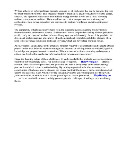 Turbomachinery Thesis Pdf Turbomachinery Turbine