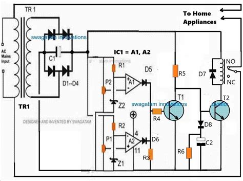 Mains Ac Home Protector Circuit Homemade Circuit Projects