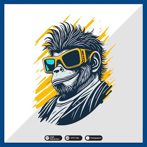 Premium Vector Colorful Monkey Vector Tshirt Design