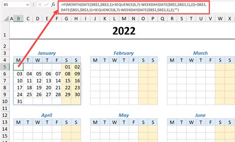 Formula For Making Calendar In Excel Infoupdate Org