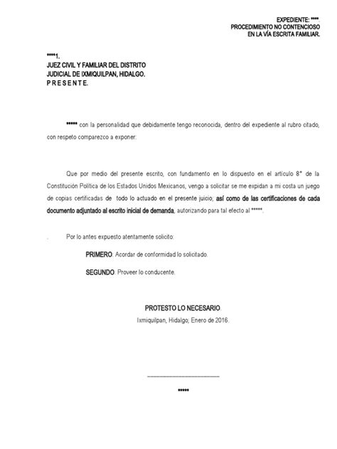 Solicitud De Copias Pdf