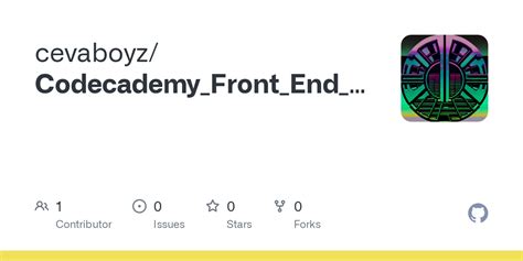 GitHub Cevaboyz Codecademy Front End Path JS Synthax