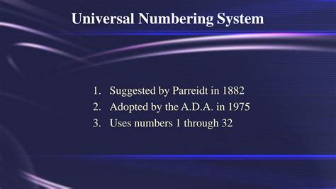 SOLUTION Tooth Numbering Systems Studypool