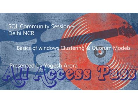 Windows Clustering And Quorum Basics Pptx