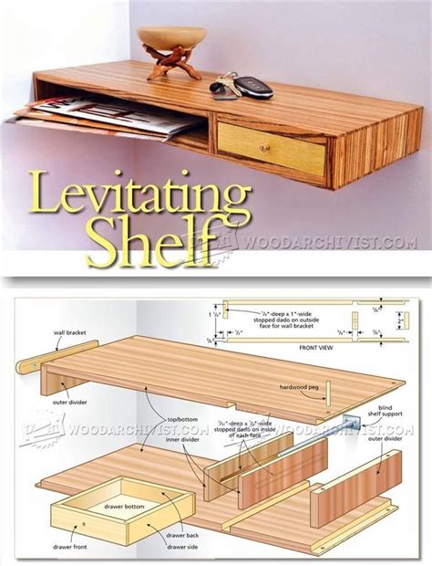 Diy Floating Shelf With Drawer Floating Table Plans Floating Shelves