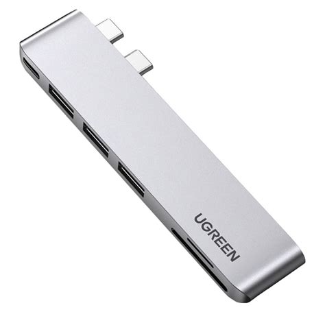 Хаб (разветвитель) Dual Type-C - 3 х USB 3.0, Type-C (Thunderbolt 3) с ...