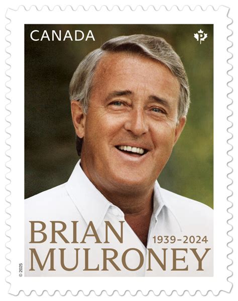 Stamp Celebrates Brian Mulroneys Legacy Canadian Stamp News