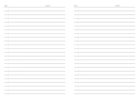 A5 Notebook Lines 8mm Rows