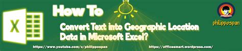 How To Convert Text Into Geographic Location Data In Microsoft Excel