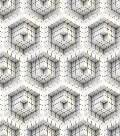 Seamless Hexagon Cube Background Texture Stock Illustration Illustration Of Grid Geometrical
