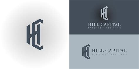 Premium Vector Abstract Initial Letter Hc Or Ch Logo In Deep Blue Color Isolated In White